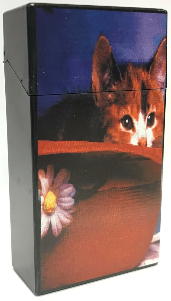 Eclipse Cute Cat Design Plastic Crushproof Cigarette Case, 3ct, 100s ...