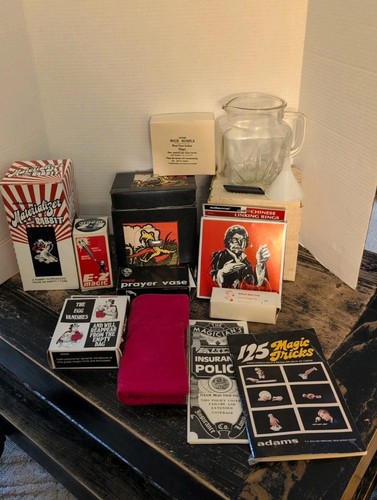 HUGE Vintage Adams Magic Trick Lot Chinese Rings, The Egg Vanishes ...