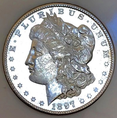 1897 O MORGAN DOLLAR! IMPOSSIBLE FIND SEMI PROOF LIKE$$ FULL FEATHERS ...
