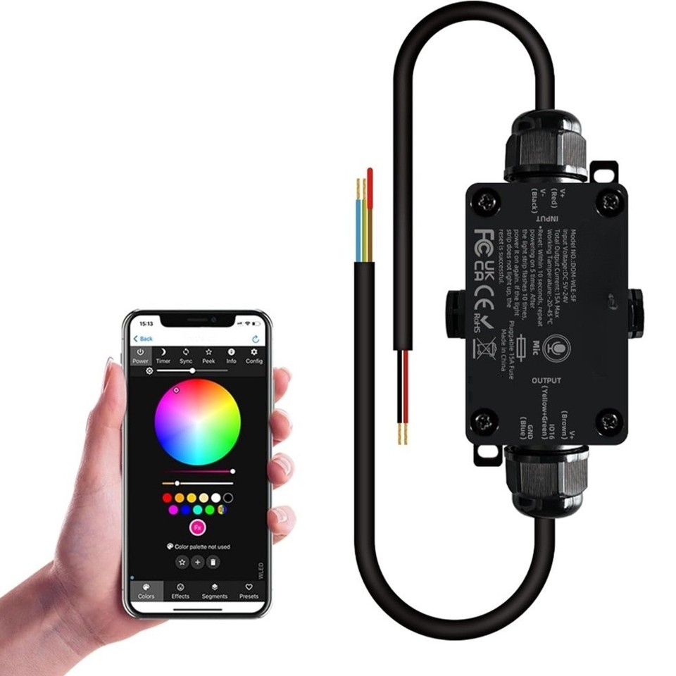 LED Controller Built-in Microphone WiFi Connectivity Pool Lighting DIY ...