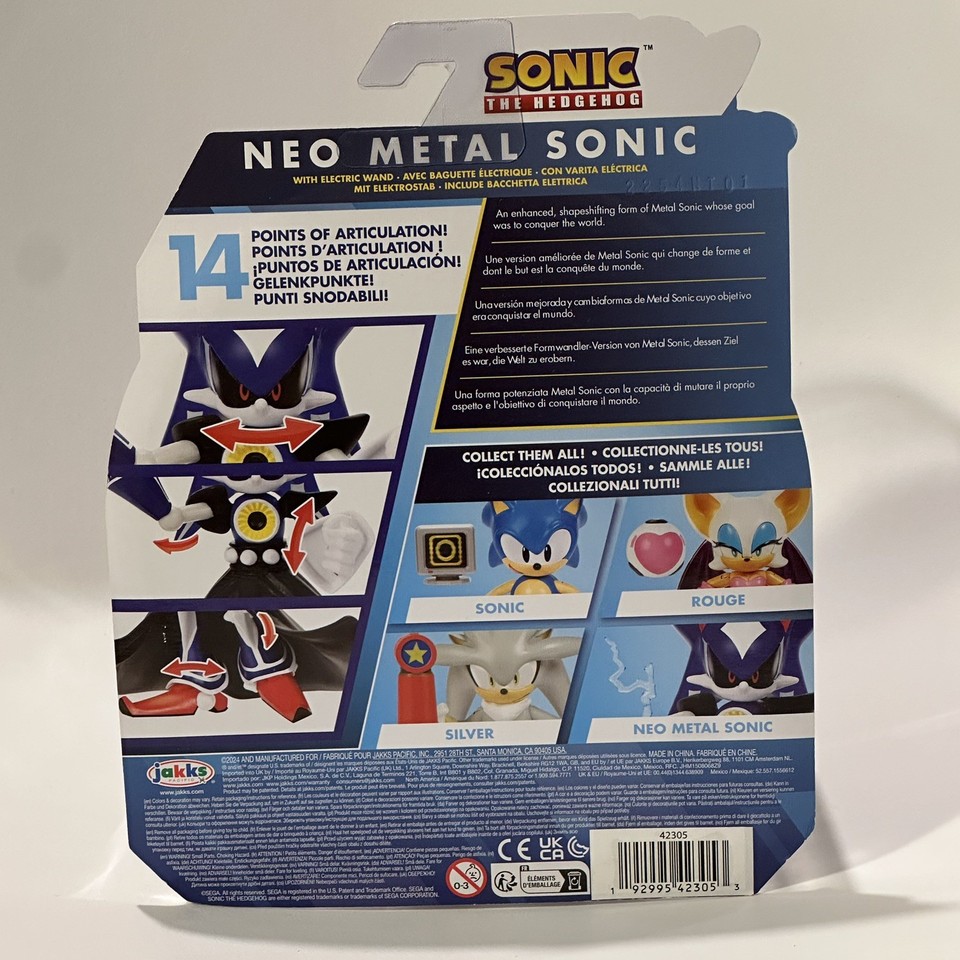 Jakks Pacific Neo Metal Sonic 4" inch Action Figure Sonic the Hedgehog ...