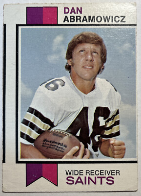 1973 Topps Dan Abramowicz #383 New Orleans Saints | eBay
