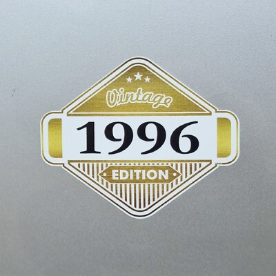 1996 Vintage Edition Brushed Gold Effect Vinyl Sticker Decal For Car ...