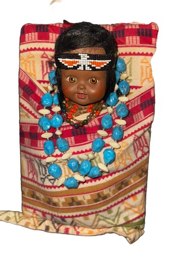 Native American Indian Papoose Doll with Tribal Jewelry Estate Sale ...