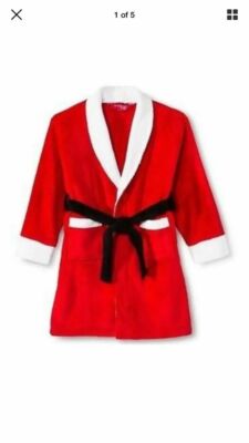 Kid's Unisex Red Santa Christmas Holiday Robe Size XS Extra Small | eBay