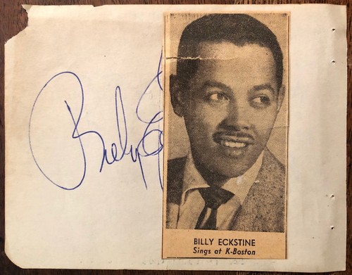 BILLY ECKSTINE & JERRY COLONNA AUTOGRAPHED SIGNED ALBUM PAGE 1940's BIG ...