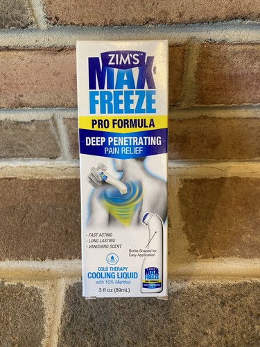Zim’s Max Freeze Pro Forumla Deep Penetrating Pain Relief Cold Therapy ...