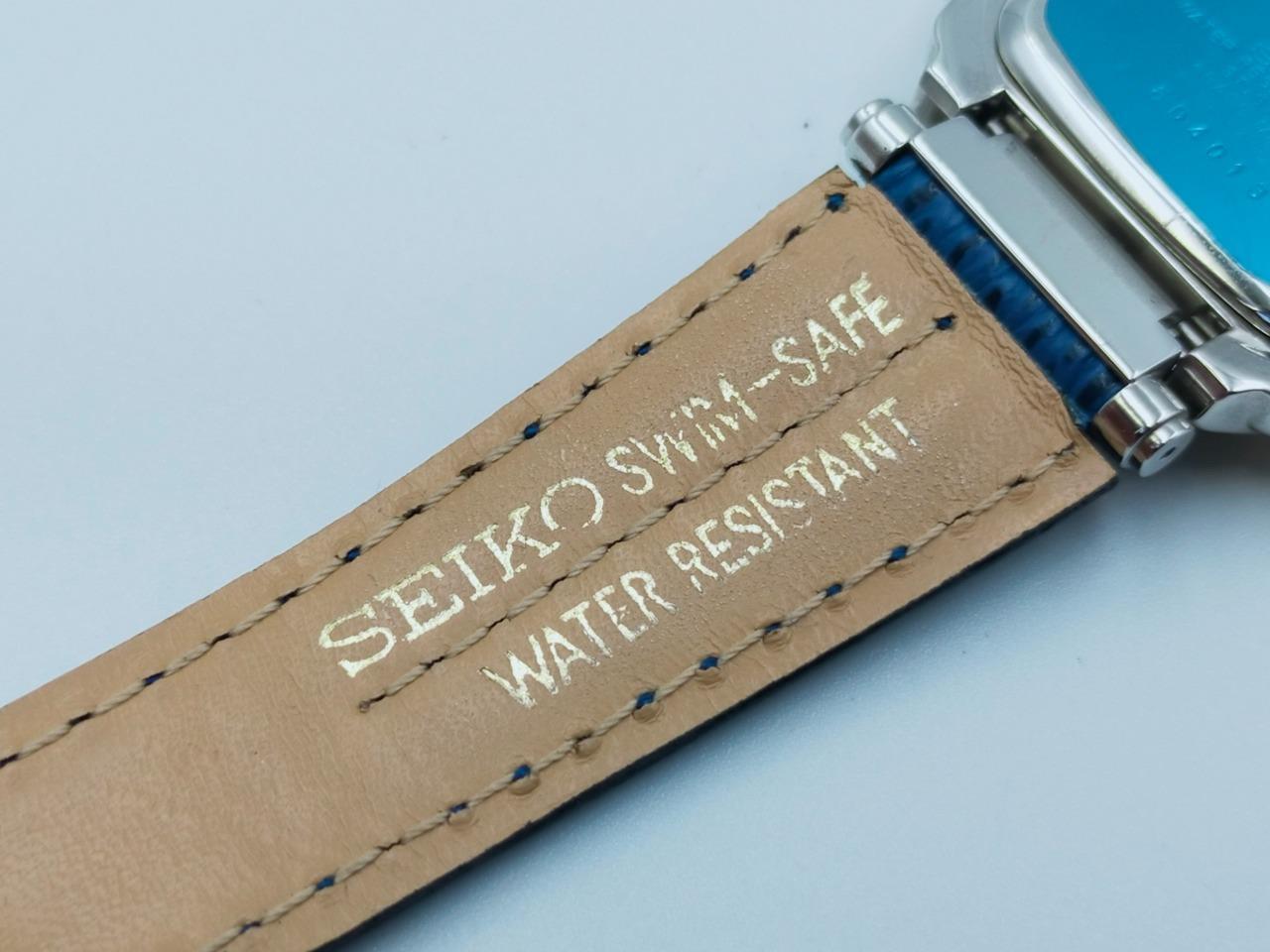 Auth N.O.S Seiko SQ100 Quartz Alarm Chronograph Square Vintage 7T32 ...