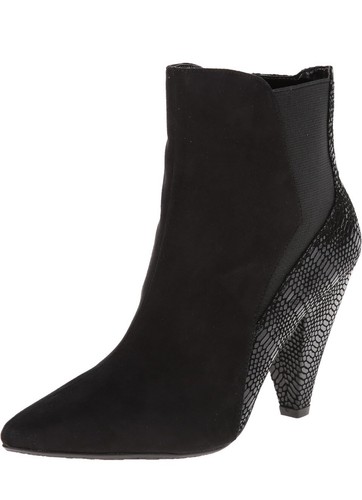 J RENEE Cally Black Snake Suede boot bottie womens 11 | eBay