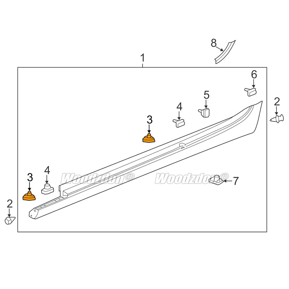 20 Rocker Panel Moulding Clip Retainer With Sealer For Chrysler For GM ...