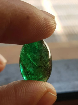 Natural Emerald Oval Shape Cabochon 12*18MM Loos Emerald Jewell Making ...