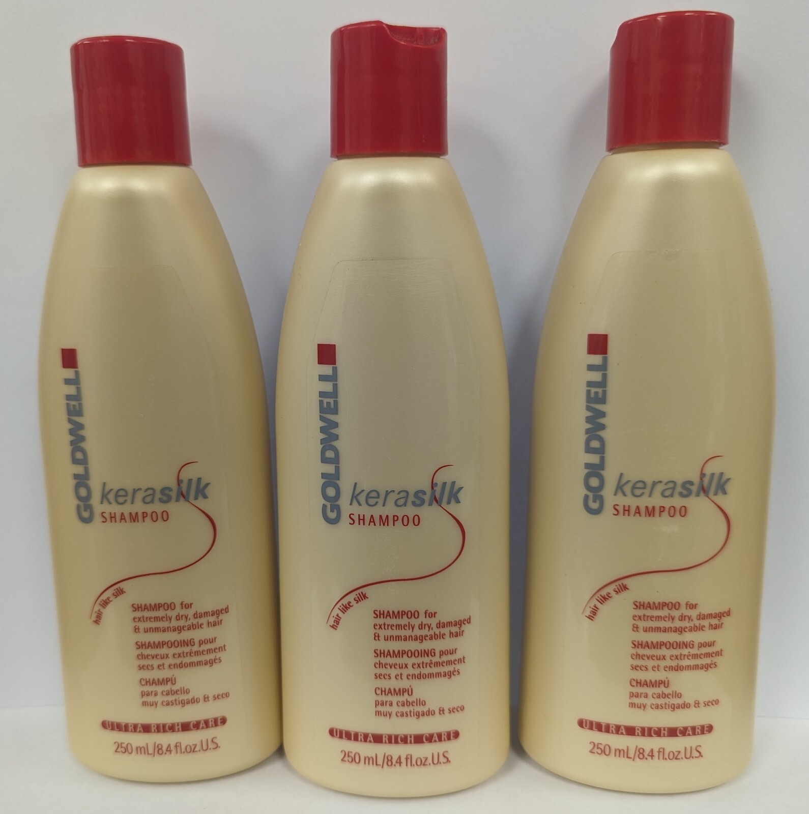 LOT OF 3 GOLDWELL KERASILK ULTRA RICH CARE SHAMPOO 8.4FL. OZ. EACH | eBay