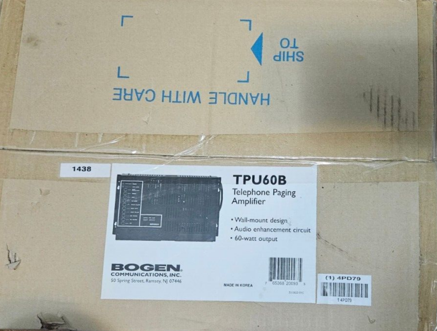 Bogen TPU-60B 60Watt Telephone Paging Amplifier NEW | eBay