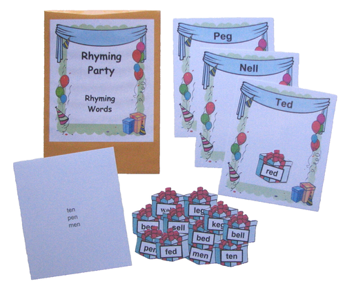 Teacher Made Literacy Center Educational Learning Resource Game Rhyming ...