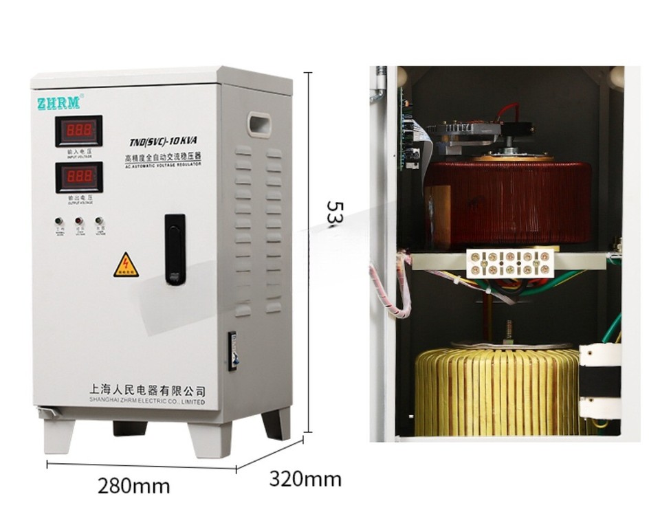10kw 220v Voltage Stabilizer Working on High and Low Voltage Regulator ...