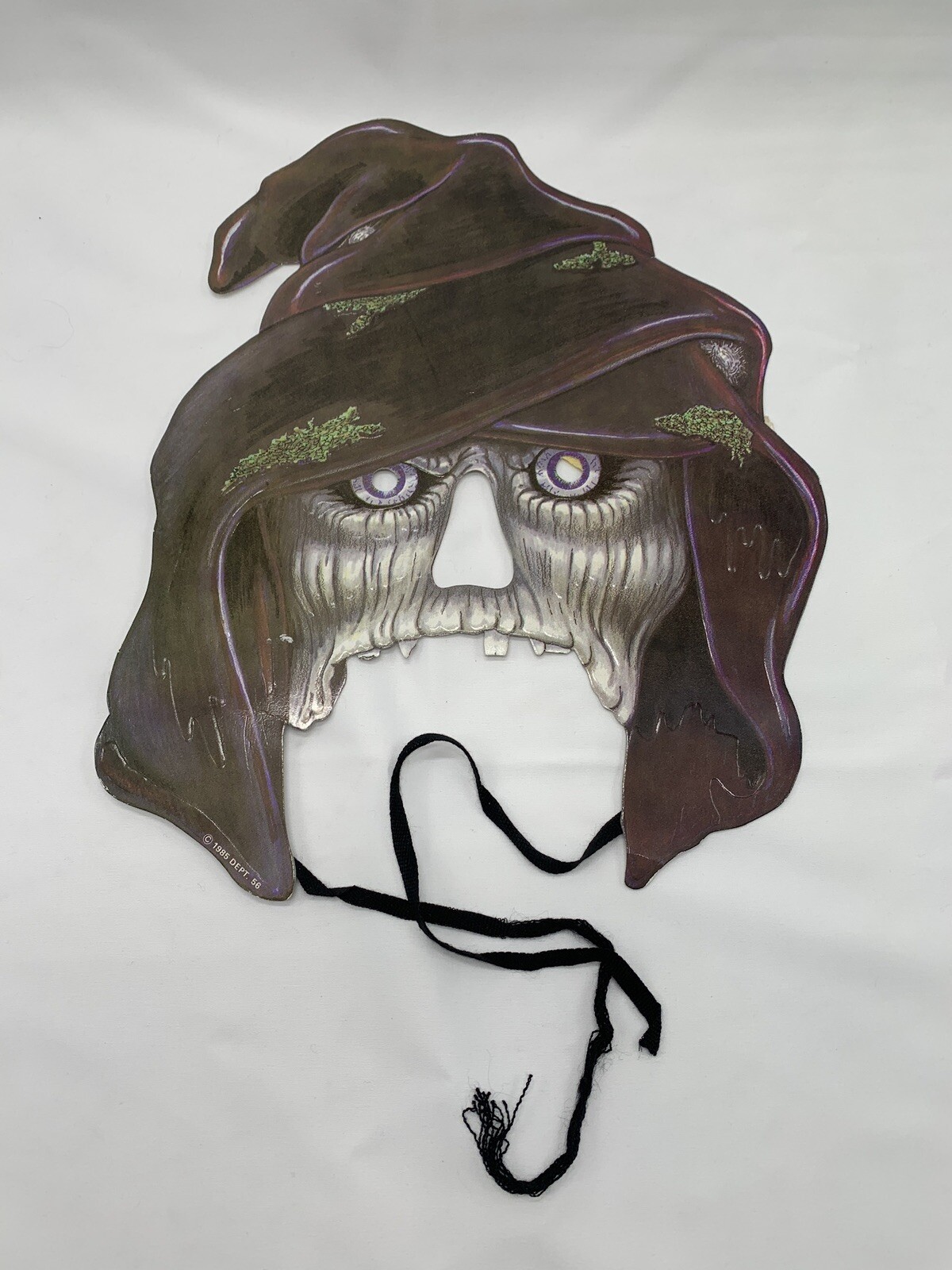 6 Vintage 1985 Dept. 56 Die Cut Halloween Masks: Witch, Pumpkin Bat ...