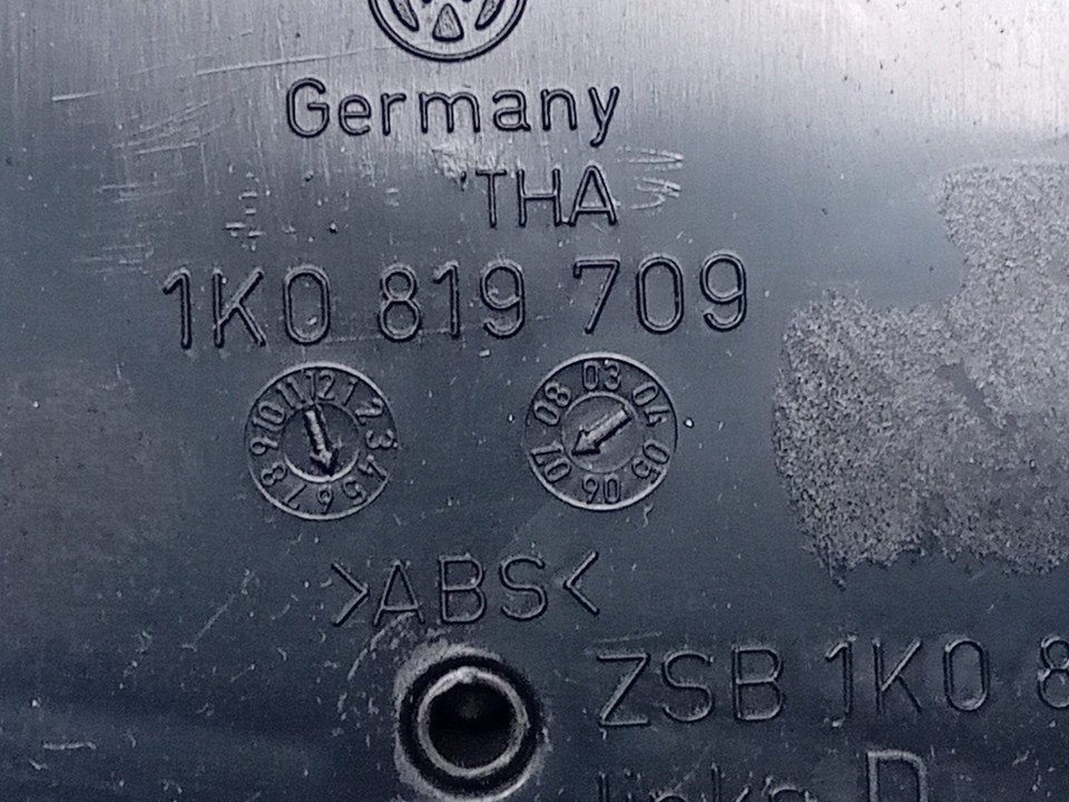 2009 VW VOLKSWAGEN JETTA NS PASSENGER DASHBOARD AIR VENT 1K0819709 ...