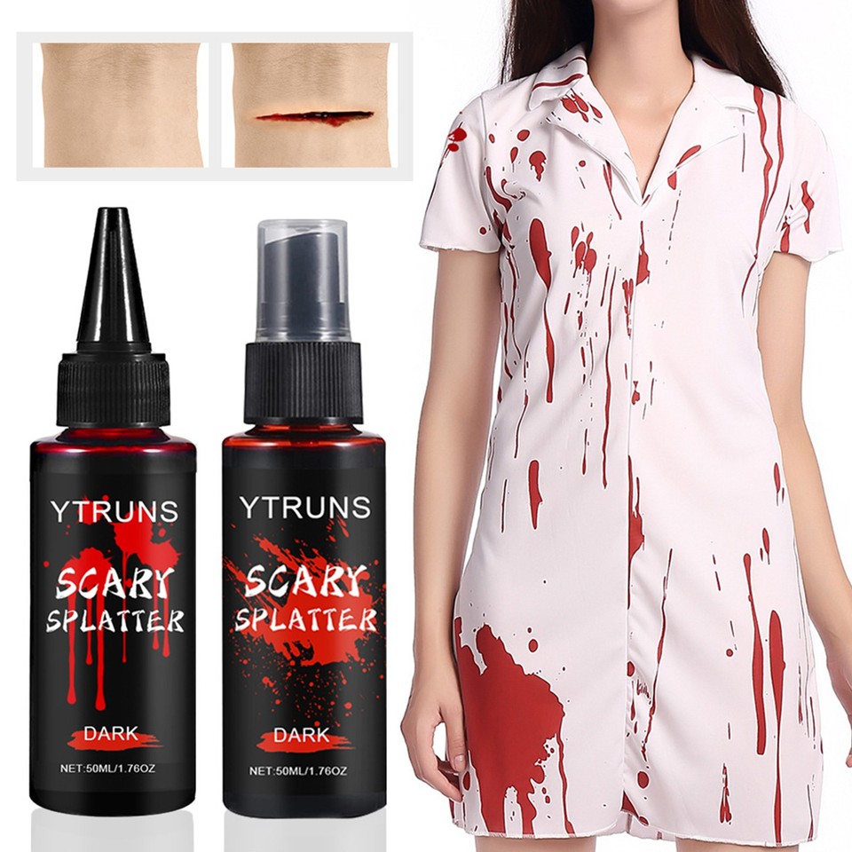 Adults Kids Fake Blood Spray Makeup Special Effects Makeup Kit Scary ...