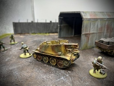 German sIG 33 auf Panzer 38(t) Ausf.H Grille WW2 Bolt Action 28mm FULLY ...