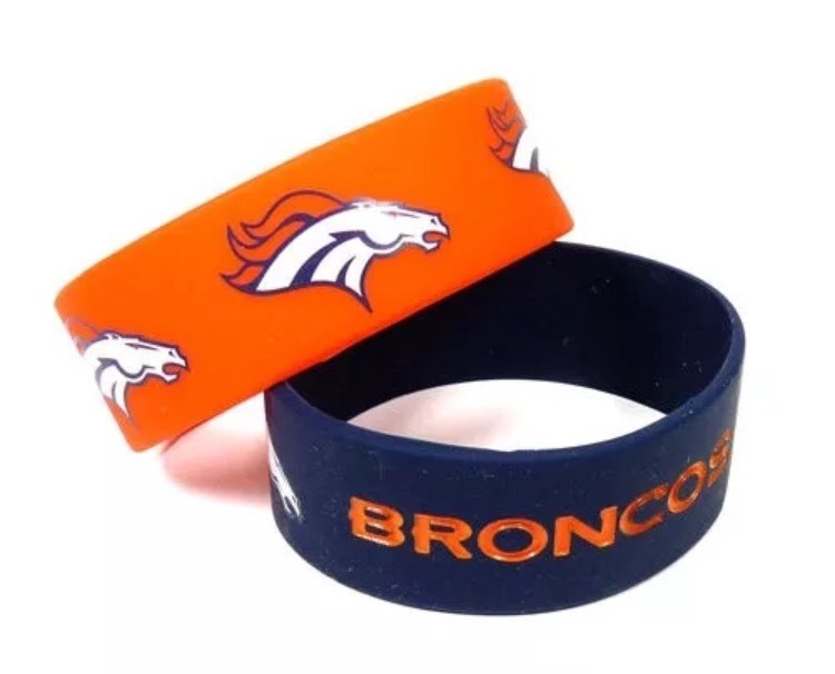 NFL Team Rubber Silicon Bracelet Wristband 2-Pack | eBay