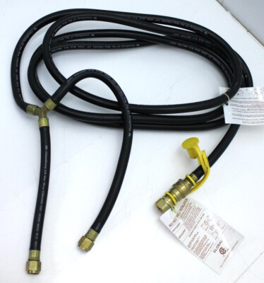 New 12' CSA LP 3/8" Natural Gas Y Hose/Splitter with Quick Connect ...