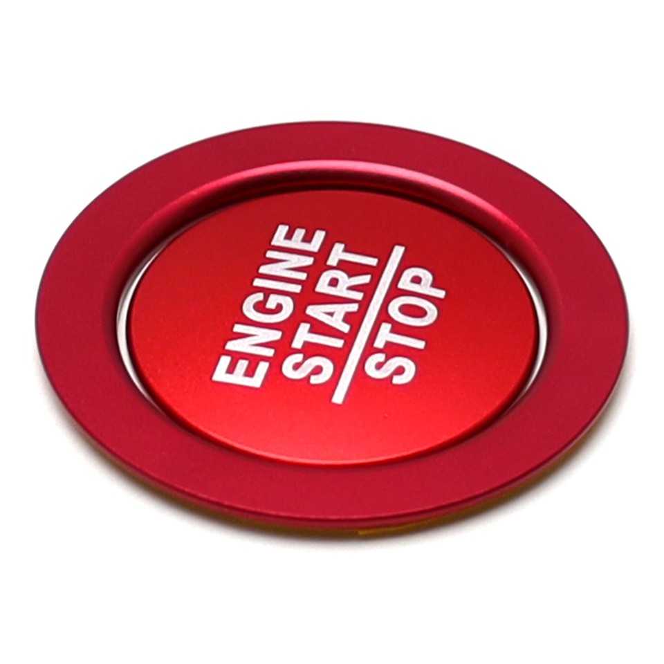 Sports Red Engine Push Start Button w/Surround Ring For 16+ Gen10 Gen11 ...