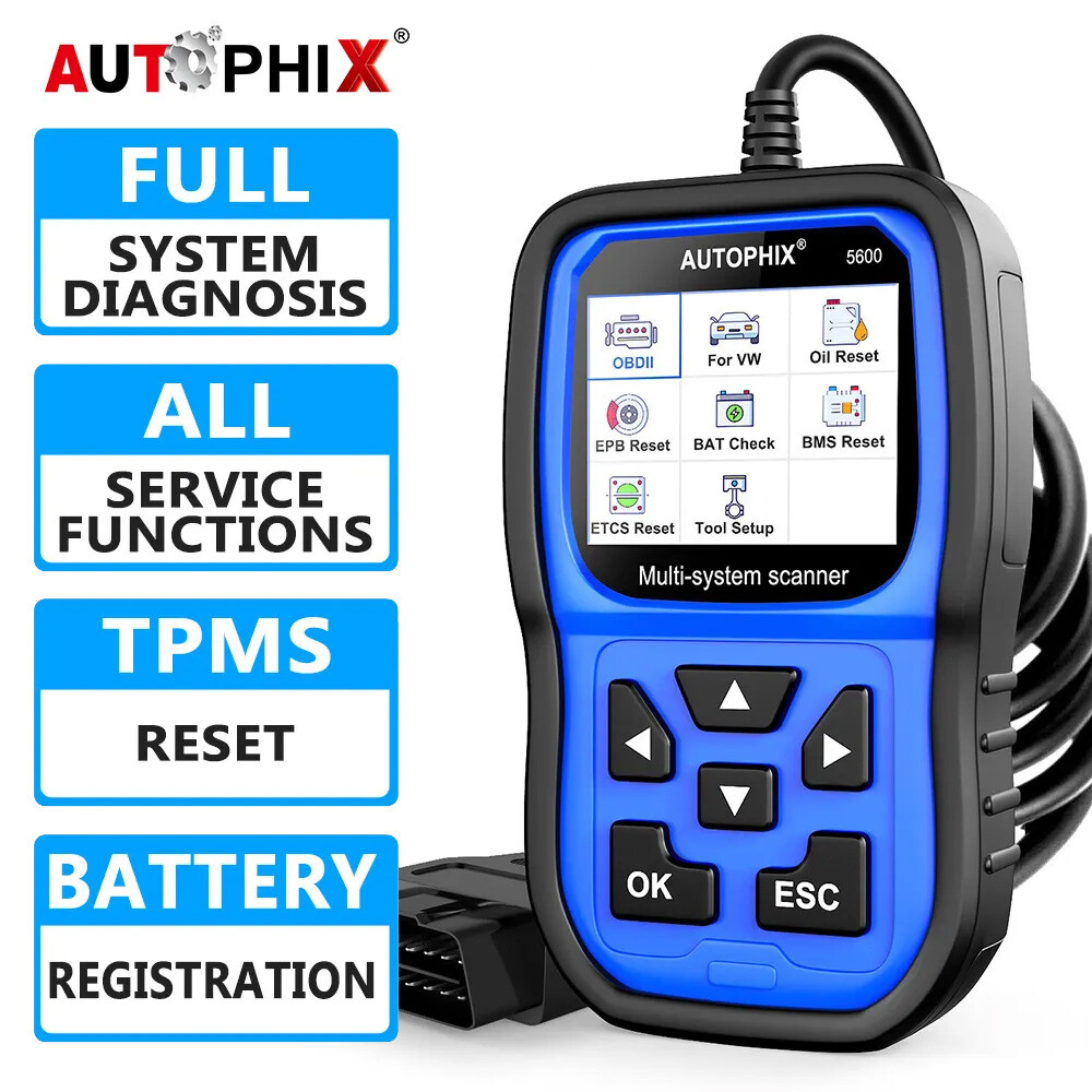 All System Diagnostic For VW/Audi OBD2 Scanner Battery Registration EPB ...