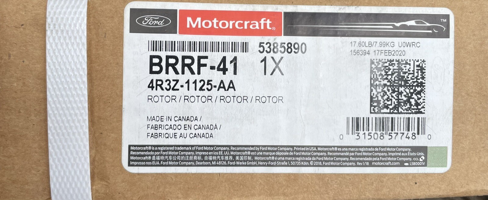 Disc Brake Rotor Motorcraft BRRF-41 fits 05-10 Ford Mustang for sale ...