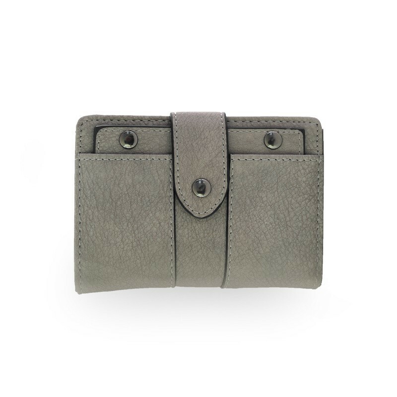 Womens Small Wallet Leather Clutch Credit Card Holder Coins Front ...