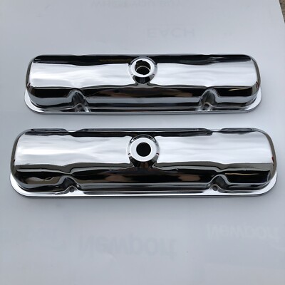 67-72 GTO FIREBIRD CHROME VALVE COVERS Reproduction 67-81 Pontiac 400 ...