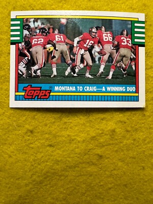 JOE MONTANA W ROGER CRAIG 1990 TOPPS NFL FOOTBALL CARD #515 MINT | eBay