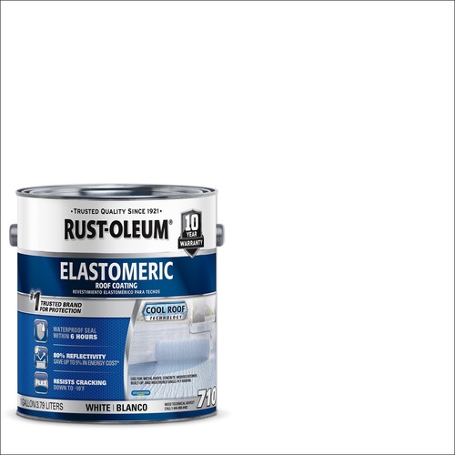 White, Rust-Oleum Elastomeric Roof Coating, Gallon | eBay