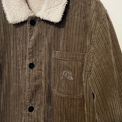 Vintage Quicksilver Jacket Mens S Green Corduroy Sherpa Lined Button ...