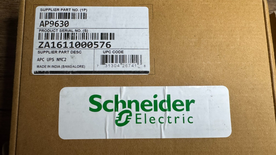 Schneider Electric APC AP9630 UPS Network Management Card NMC2 **OPEN ...