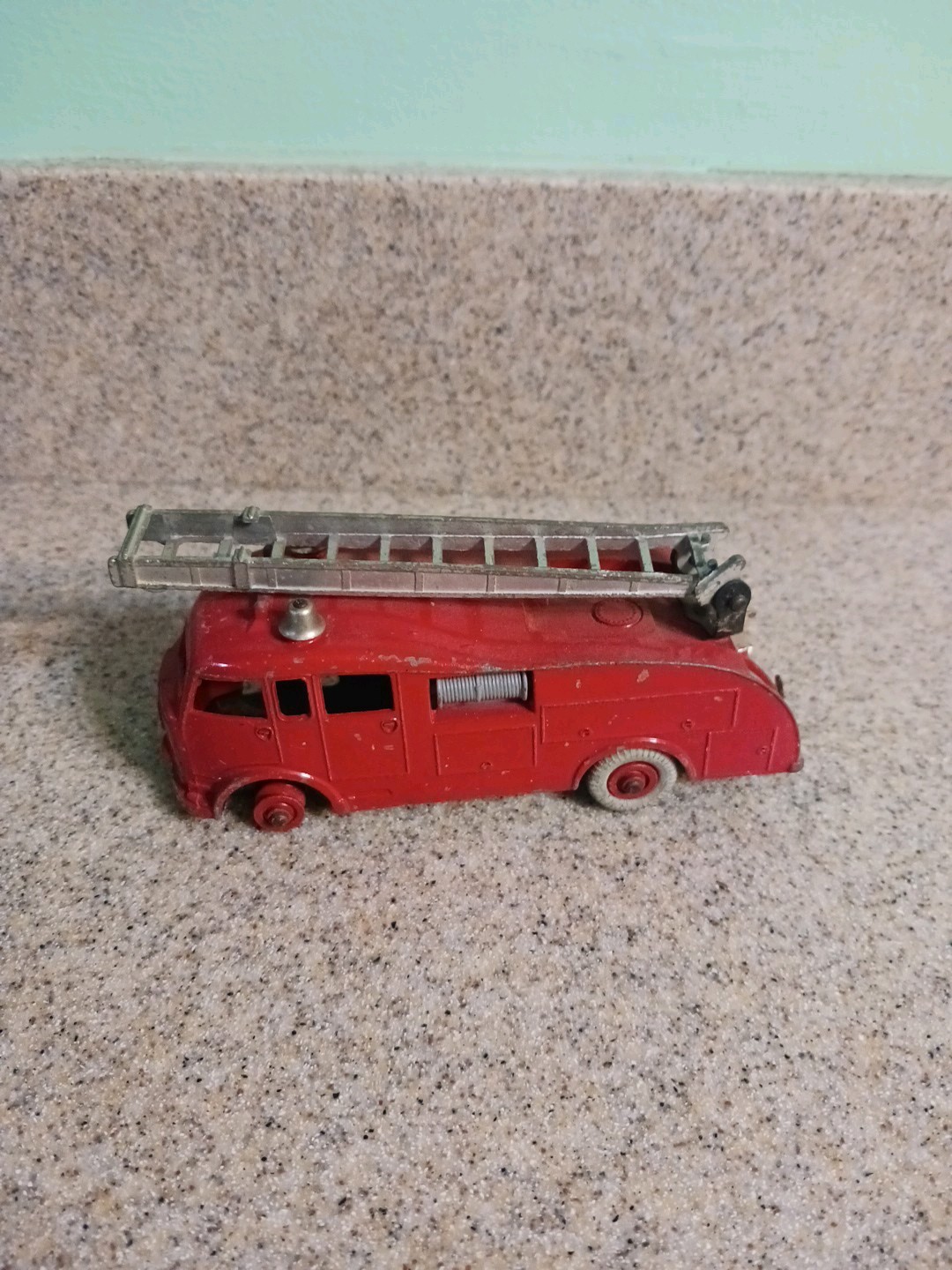 Dinky Fire Engine Ladder Truck #555 Original Die Cast Car Red FOR PARTS ...