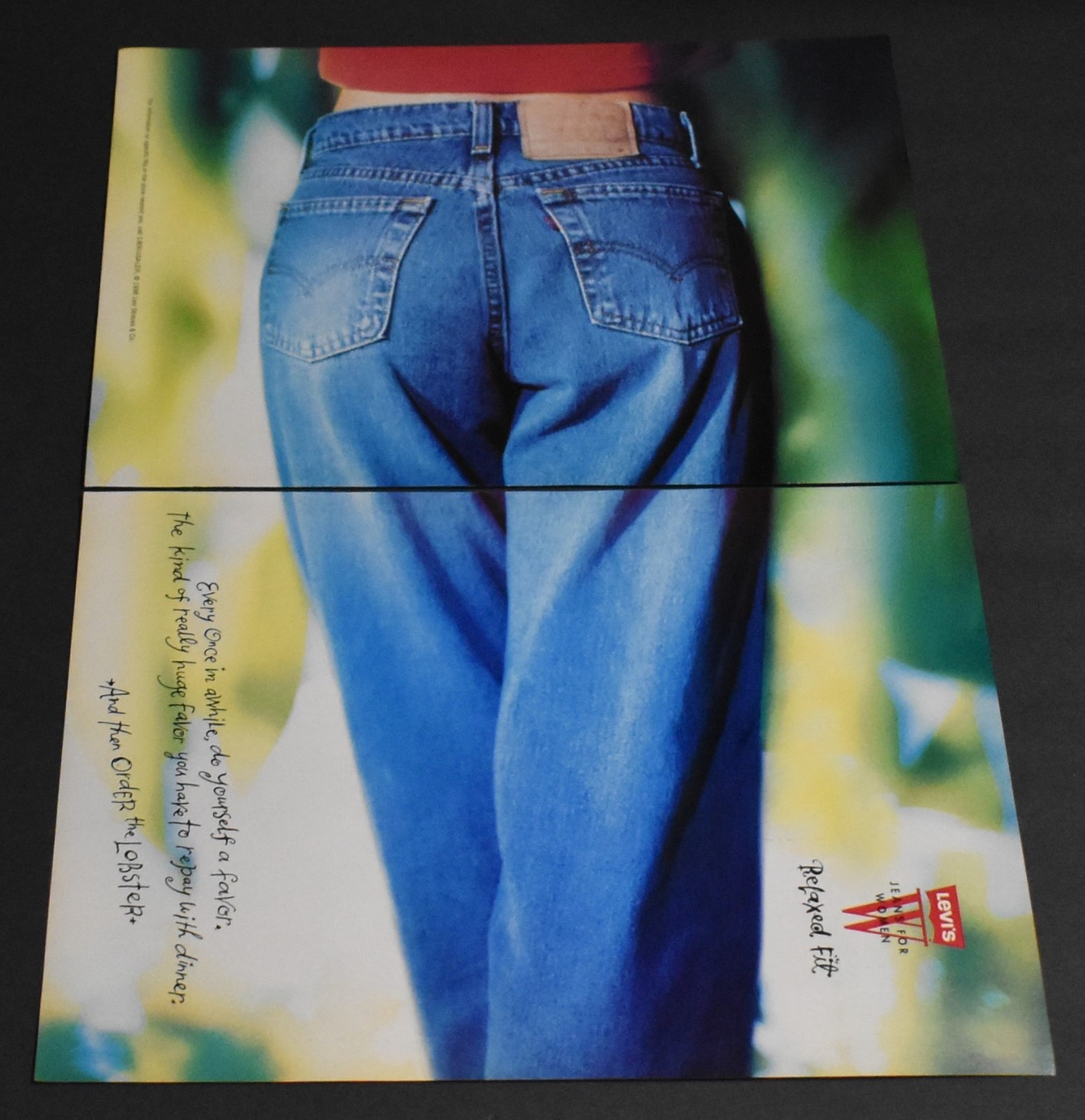 1996 Print Ad Sexy Fashion Legs Lady Levi's Jeans Smooth Back Style Art ...