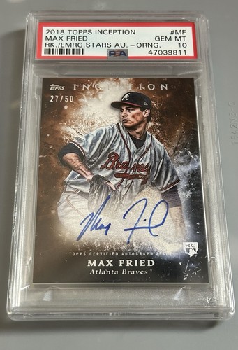 2018 Topps Inception Emerging Stars Max Fried Auto RC /50 | eBay
