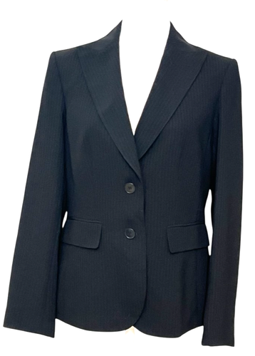 Anne Klein 2 Suits Women’s Blazer Size 10 Black Pinstripe 2 Button ...
