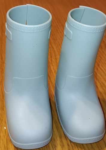 Fits 18" dolls AG, OG, MT baby blue rubber molded slip-on boots | eBay