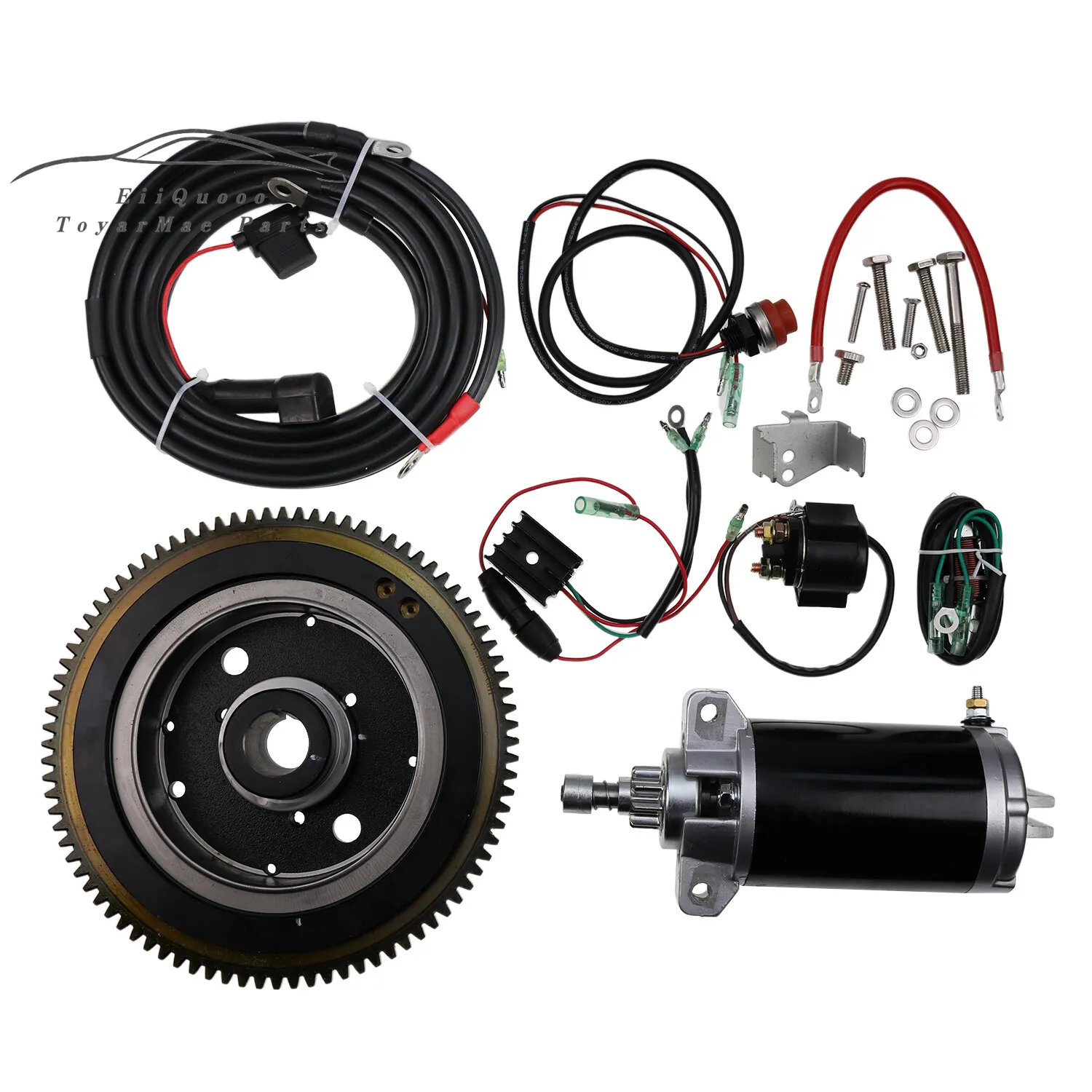 Electric Start Kit For Yamaha Outboard E40X 40HP 2 Stroke Enduro 66T | eBay