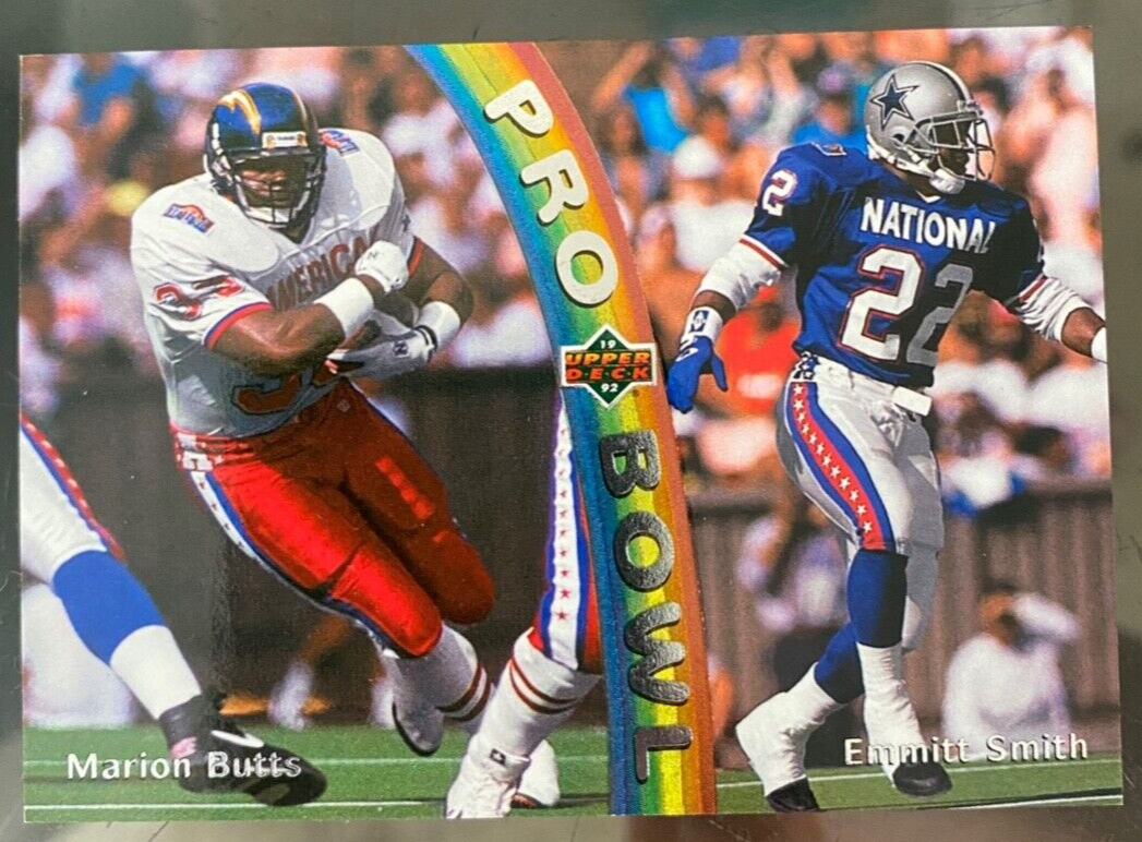 1992 Upper Deck Football Emmitt Smith Pro Bowl Insert # PB6 NM/MT ...