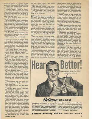 1946 Beltone Hearing Aid Co Beltone Amp WW2 Era Vintage Newsprint Art ...