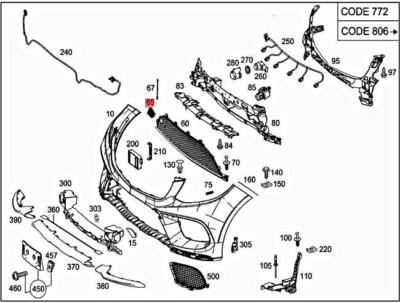 Genuine MERCEDES C292 W166 X166 GL-CLASS X166 Cover towing eye ...
