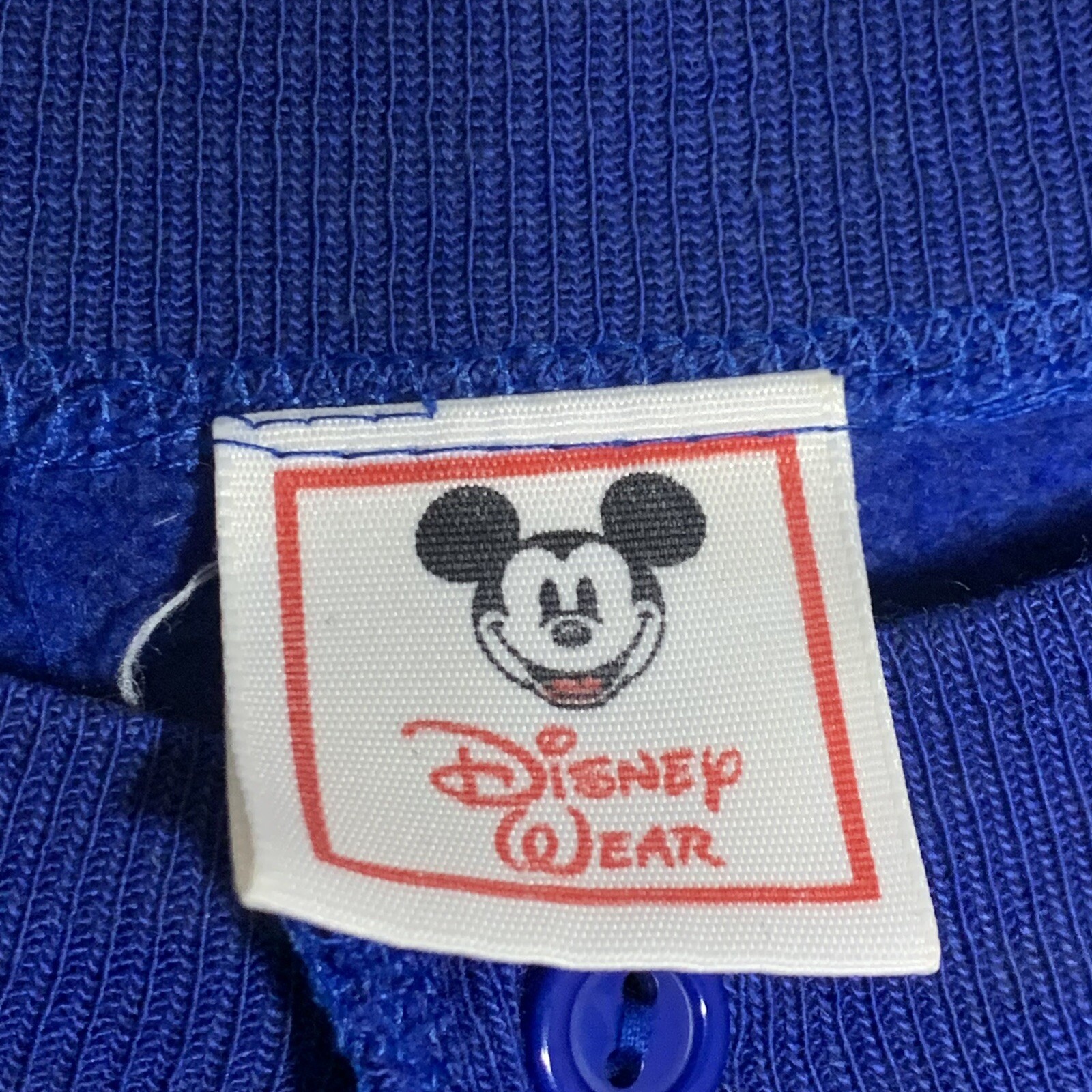 Vintage 80s Disney Wear Blue Mickey Mouse Embroidered… - Gem