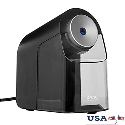 Electric Pencil Sharpener Heavy Duty SmartStop Feature Easy Empty Bin ...