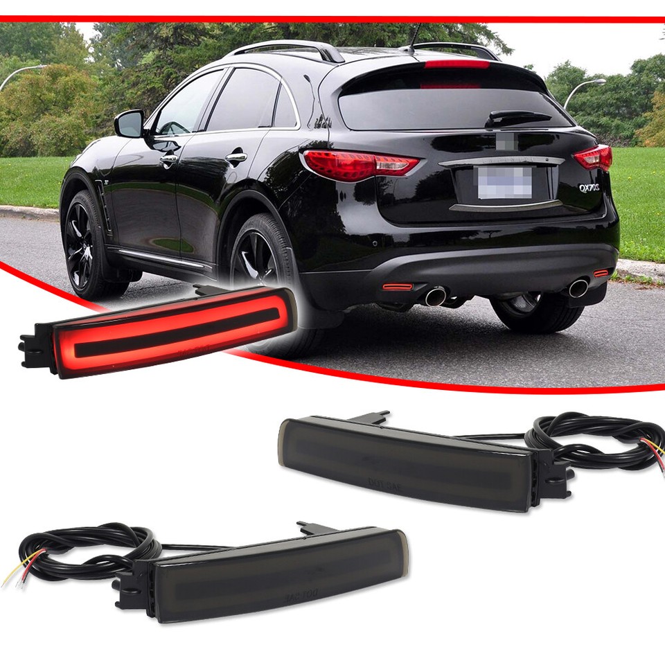 For Infiniti FX35/FX50/FX37 2009-2013 LED Rear Bumper Reflector Tail ...