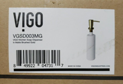 Vigo Kitchen Soap Dispenser in Matte Brushed Gold, VGSD003MG | eBay