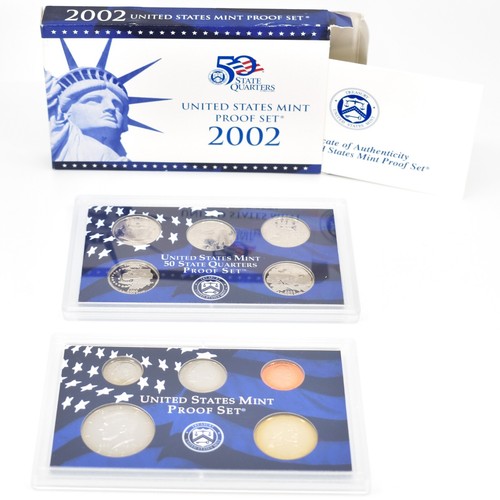 2002 United States Mint US 10 Coin Proof Set w Certificate of ...