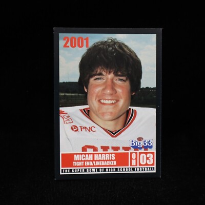 2001 Micah Harris Big 33 OHIO "RED" High School Football Classic #OH3 ...