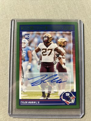 2024 Score Rookies Green #347 Tyler Nubin RC Rookie New York Giants! | eBay